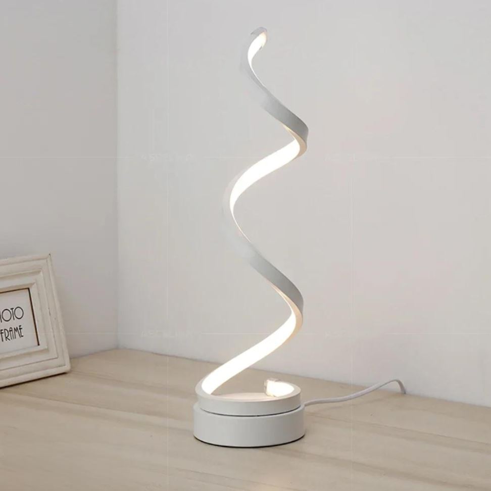 Luminária Abajur de Mesa Espiral Small Luna 34cm Abajur - 0038 Conceito ...