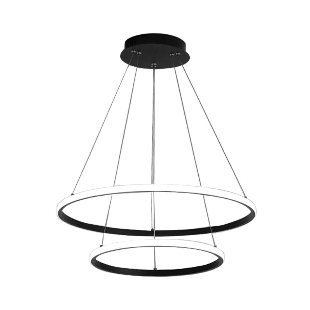 Lustre Pendente Circular Duplo em Led – Conceito