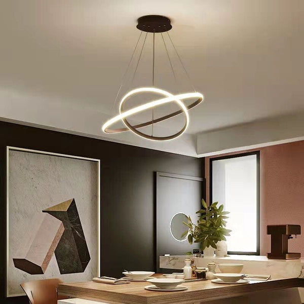 Lustre Pendente Circular Duplo em Led – Conceito