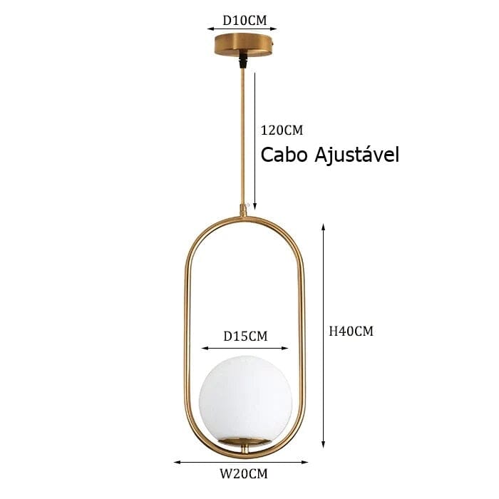 Lustre Pendente Sphere Line Led – Conceito